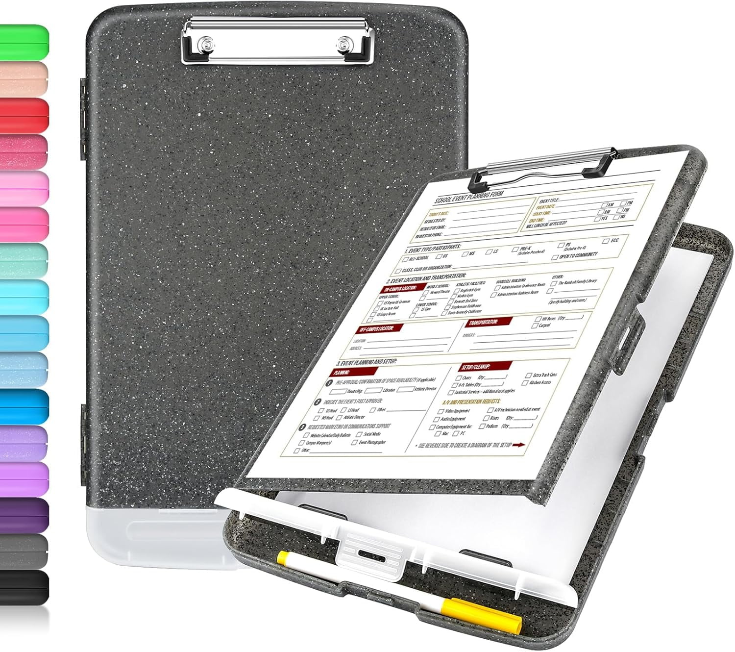 Clipboard with Storage, High Capacity Nursing Clip Board 8.5 x 11 with ...