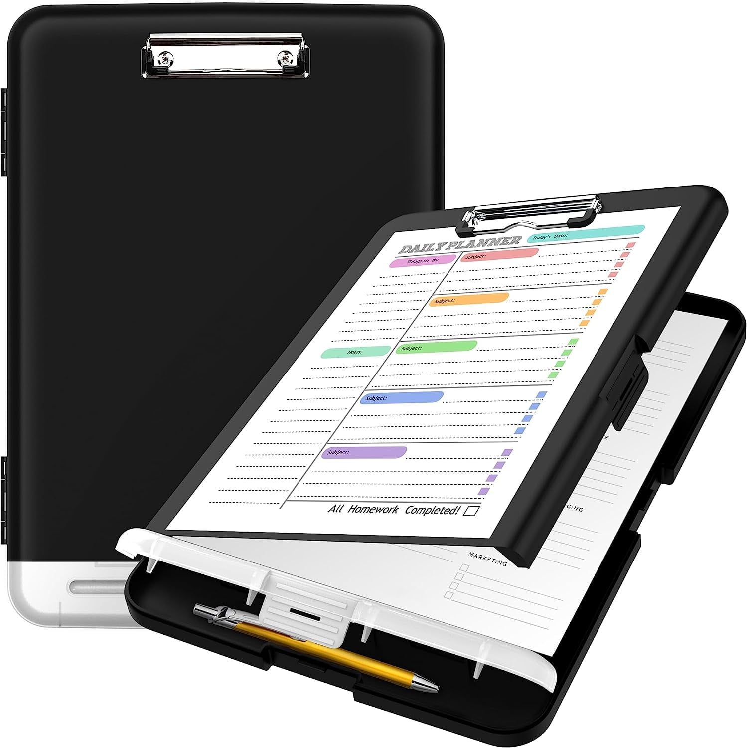 Clipboard with Storage, High Capacity Nursing Clipboards with Pen ...