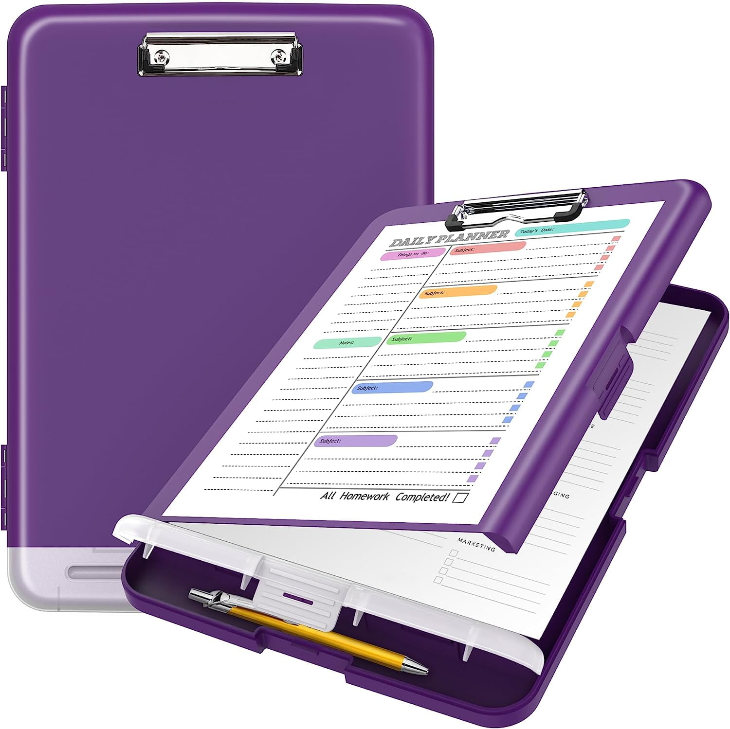 Clipboard with Storage, High Capacity Nursing Clipboards with Pen ...