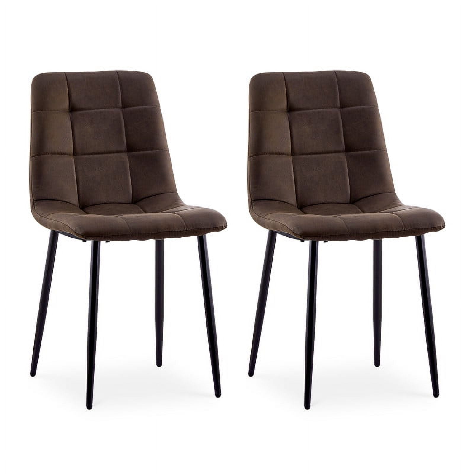 CLIPOP Modern Upholstered Dining Room Chairs Set of 2, Mid-High Back ...