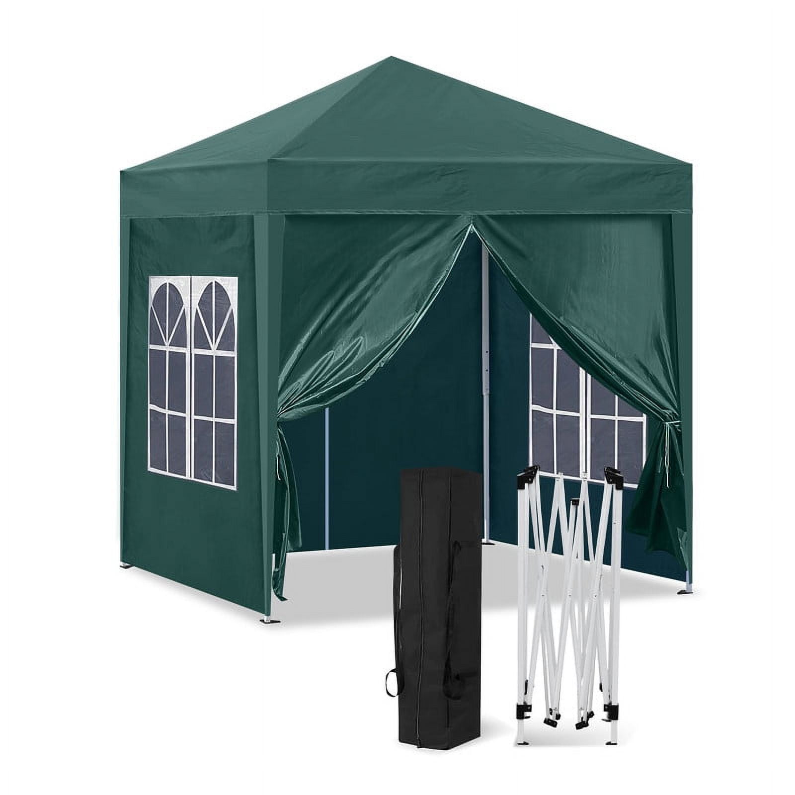 Clipop Portable 10x10ft Pop Up Gazebo, Instant Canopy Waterproof Anti-UV Shelter with 4 Side ...