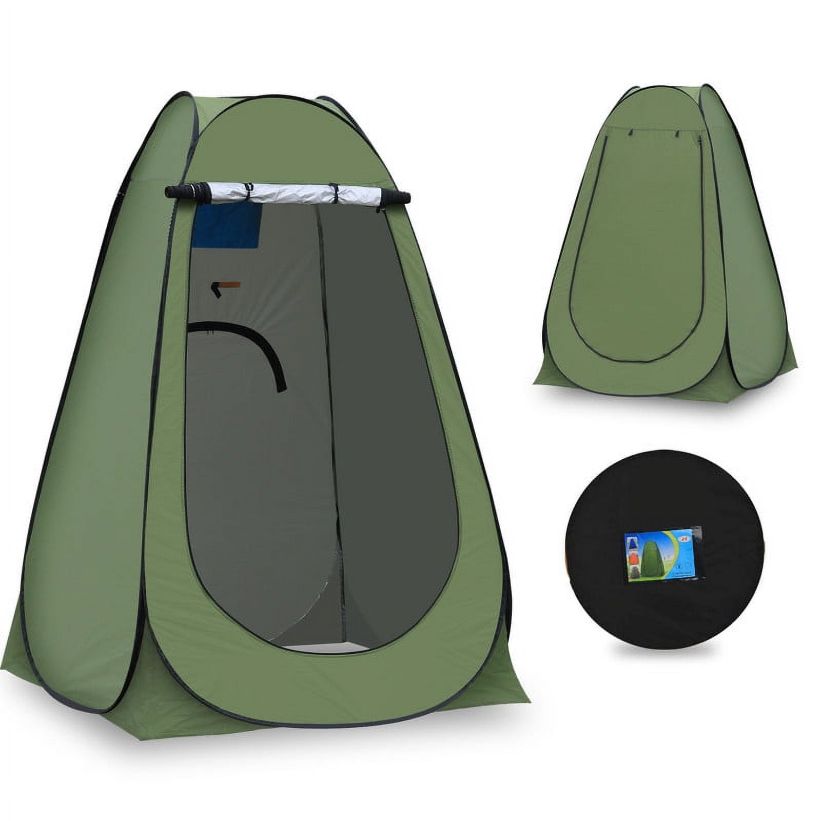 Clipop Portable Pop-up Outdoor Shower Tent with Window and Bag, Green ...