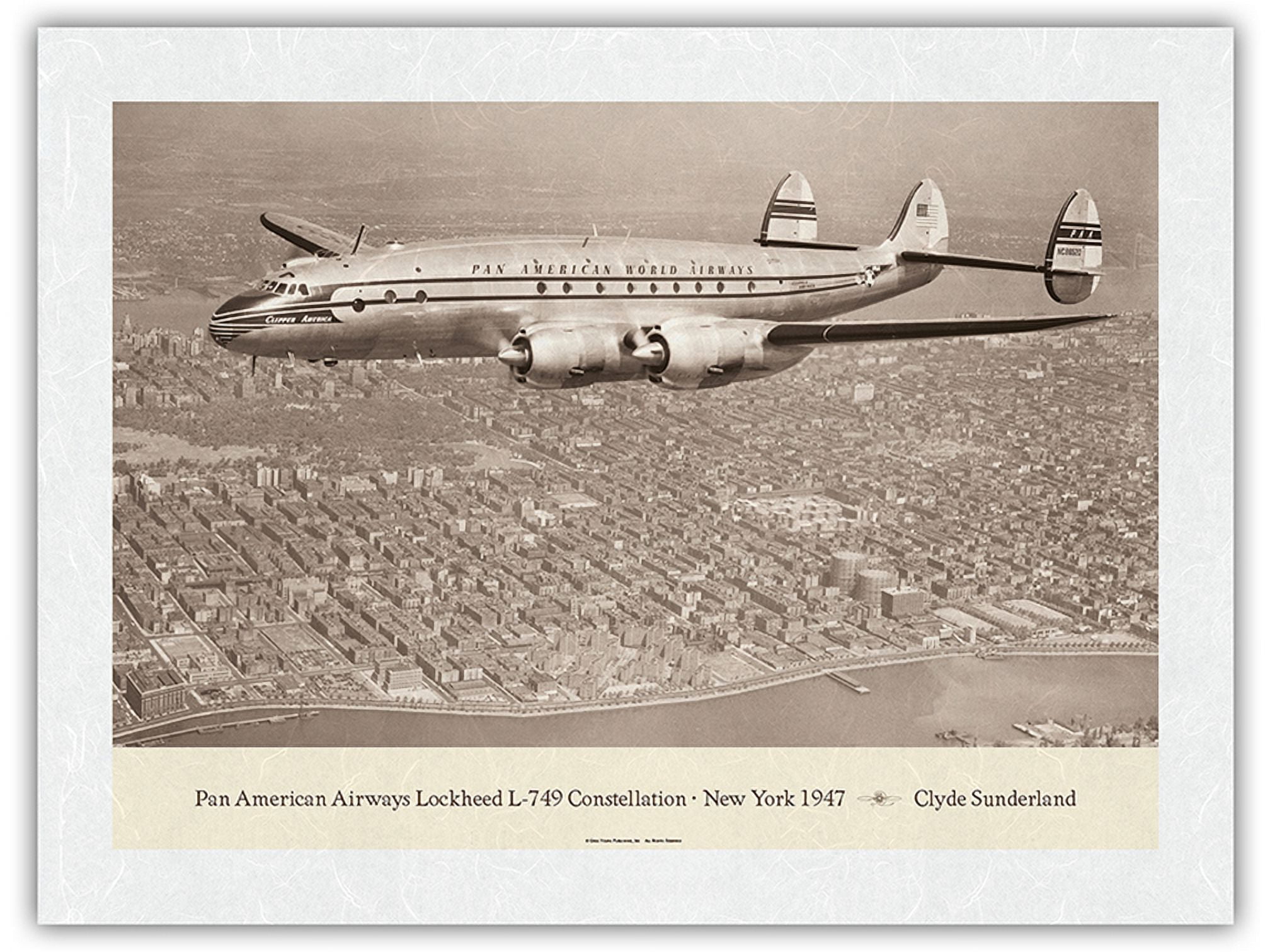 Clipper America (Lockheed L-749 Constellation)-Over New York 1947-Pan ...