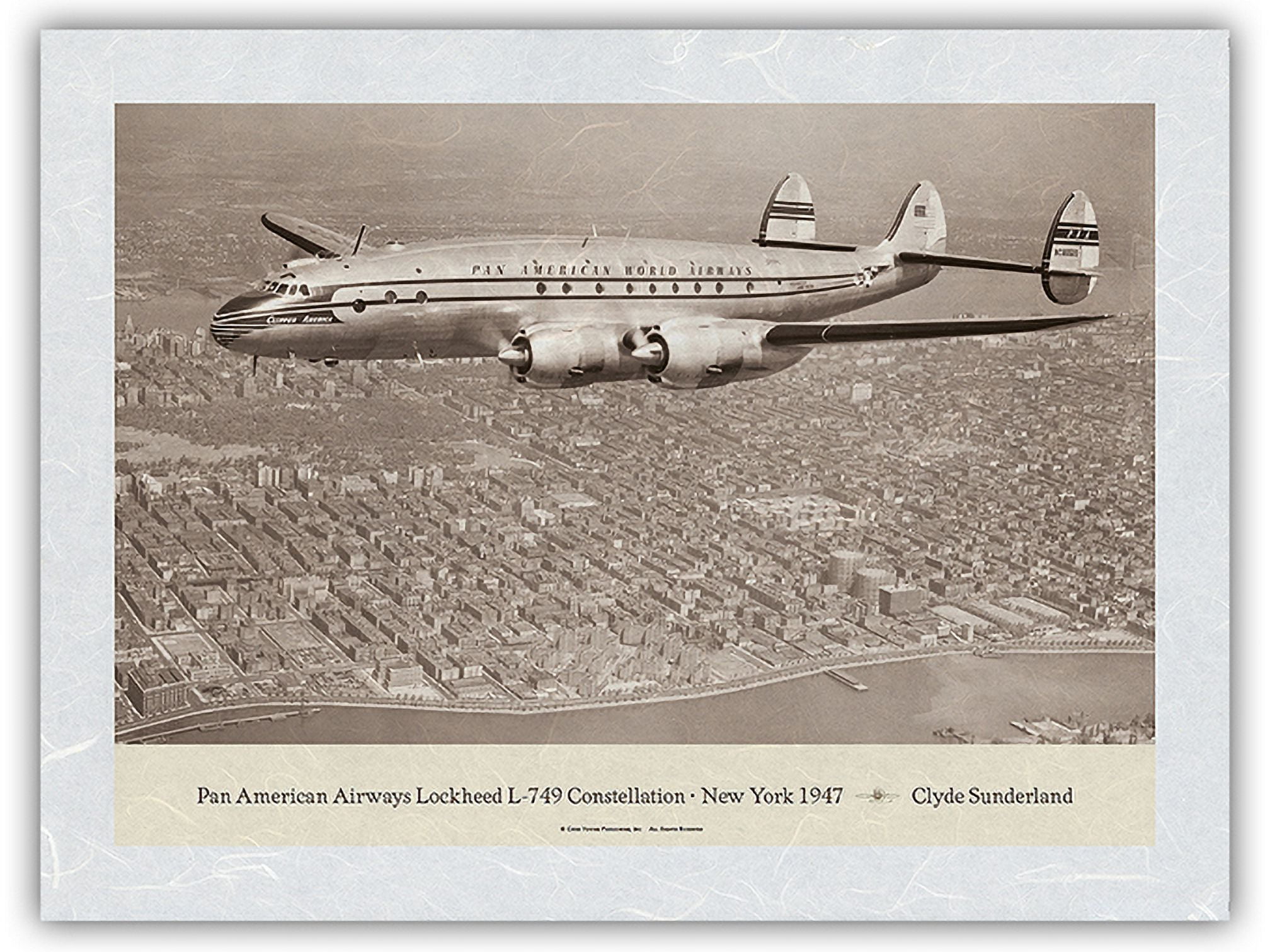 Clipper America (Lockheed L-749 Constellation)-Over New York 1947-Pan ...