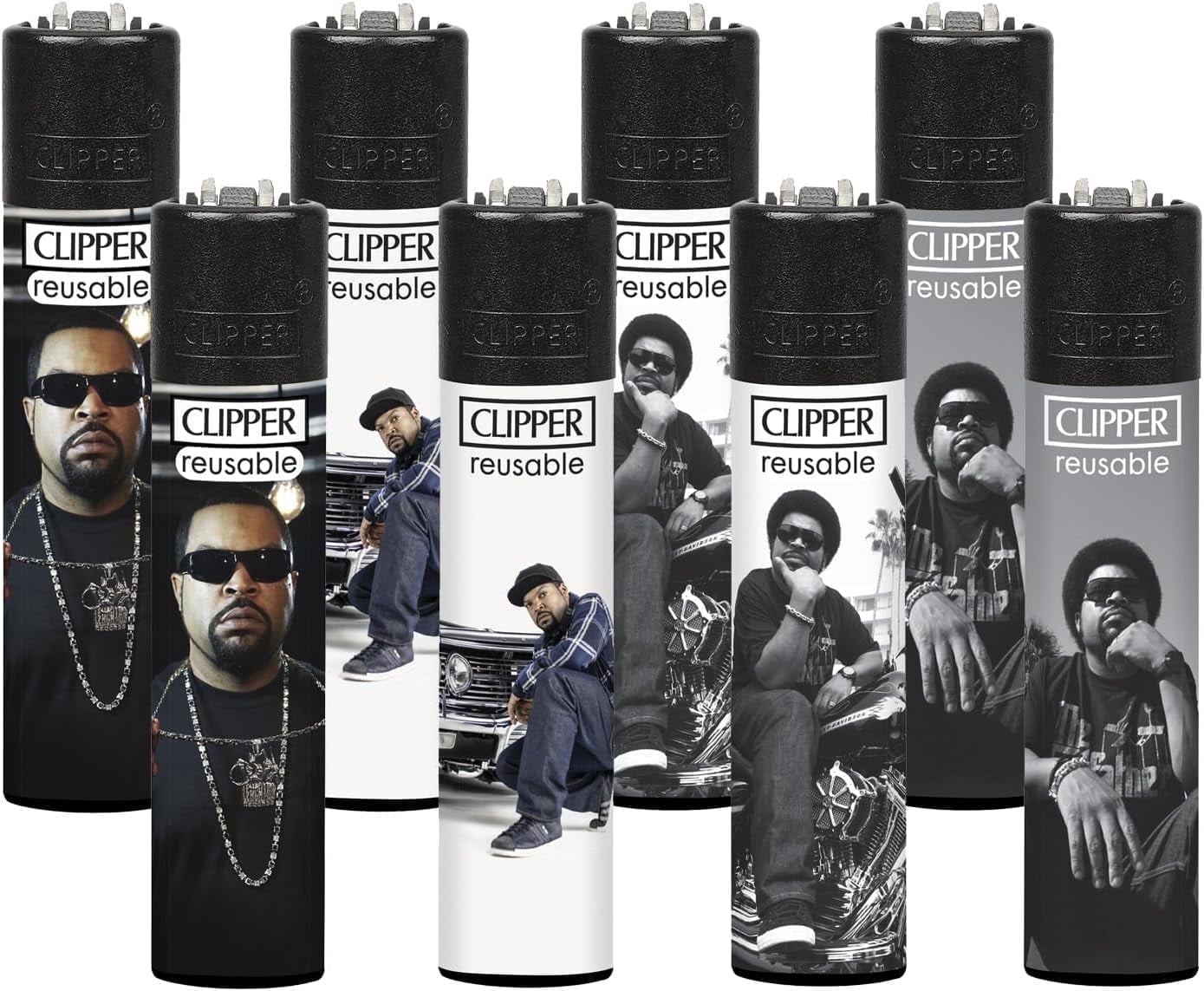 Clipper Classic Large CP11 Reusable Refillable Lighter, 8 Pack, Ice ...
