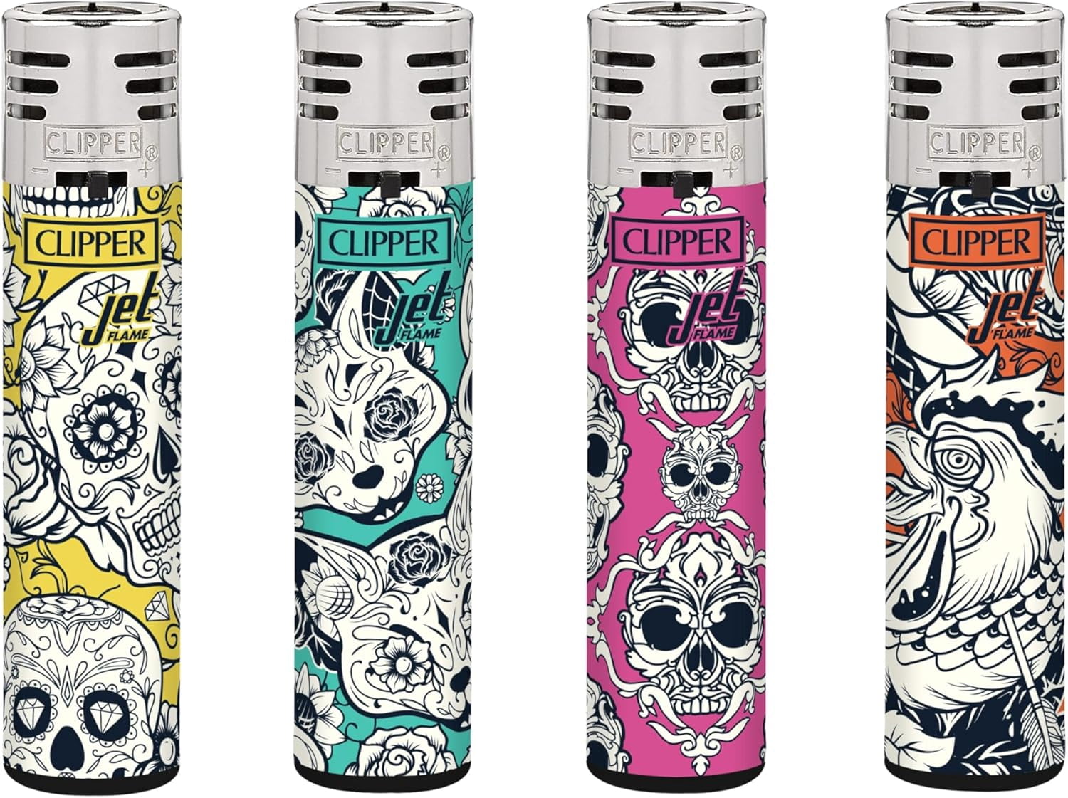Clipper Lighters Somber Pattern Jet Flame Mix (4ct) - Walmart.com