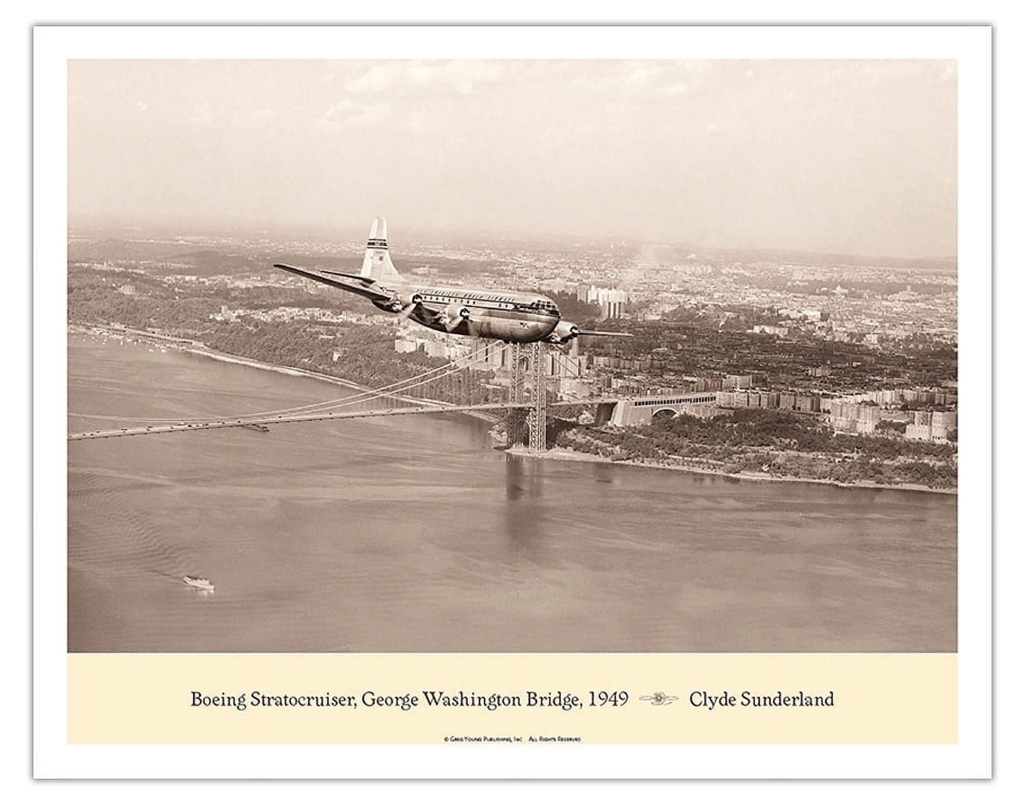 Clipper Morning Star (Boeing 377) - Washington Bridge 1949 - Pan ...