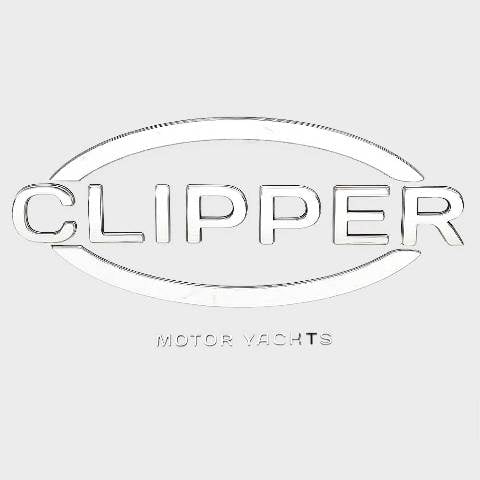Clipper Motor Yachts Boat Raised Decal U30755-01 | Silver Sticker ...