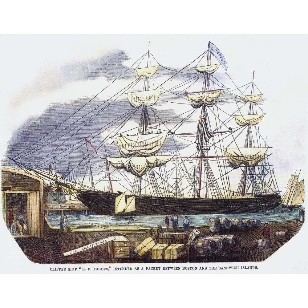 Clipper Ship 1851. Nthe American Clipper Ship 'R.B. Forbes ' Intended ...