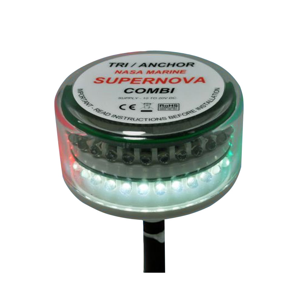 Clipper Supernova Combi LED Tricolor Masthead Anchor Light - Walmart.com