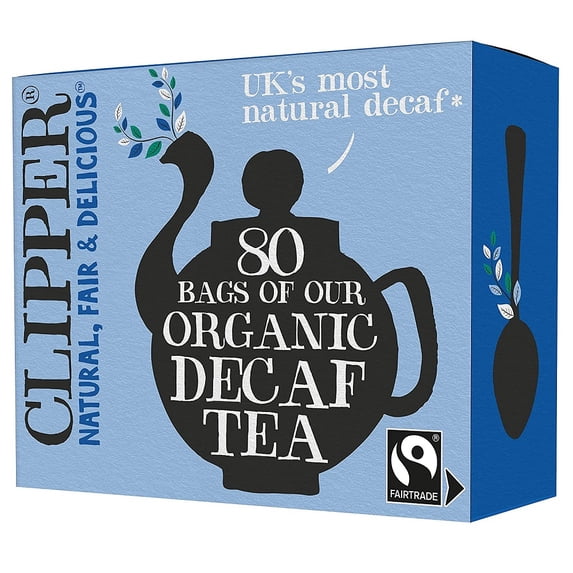 Clipper Organic Fairtrade Decaf Tea - 80 Unbleached Teabags, Rich Blend ...