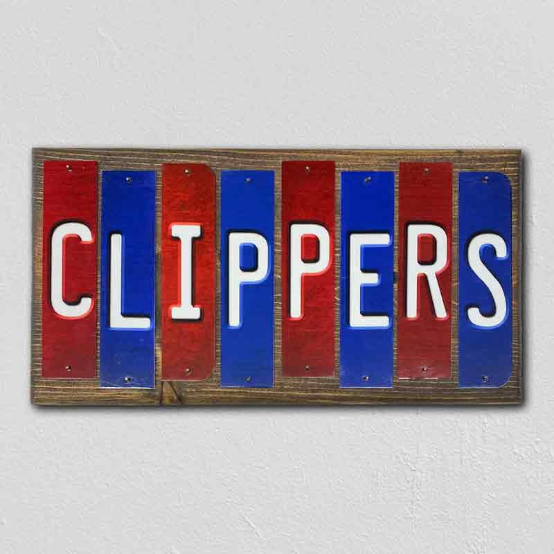 Clippers Team Colors Basketball Fun Strips Novelty Wood Sign WS-690 8 ...