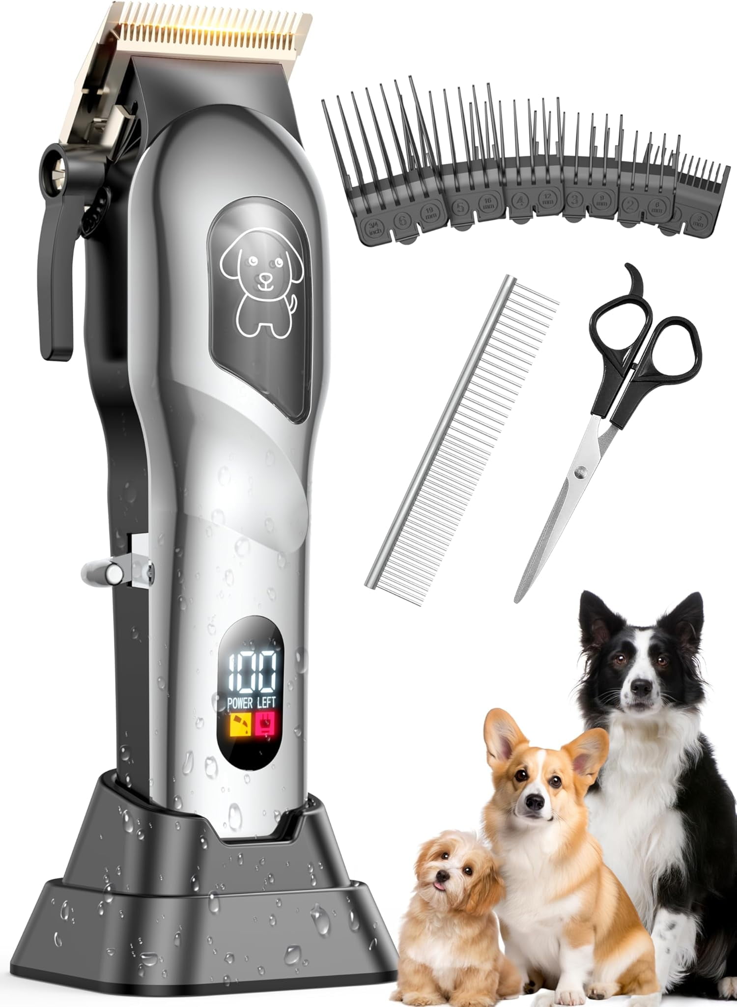 Clippers for , Kit for Heavy Thick Hair, Low Noise Cordless Trimmer ...
