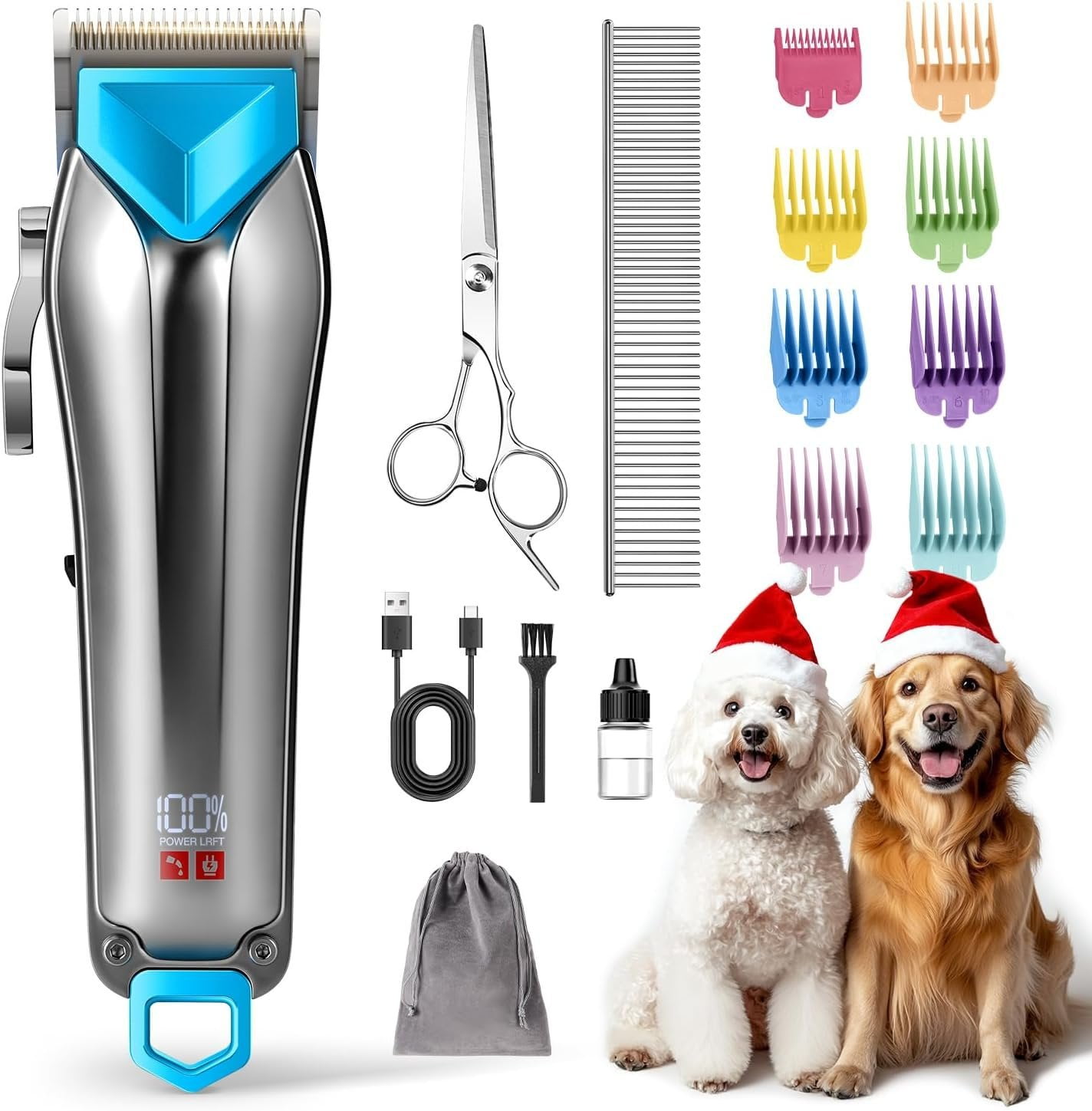 Clippers for with Detachable for Thick Coats, Cordless Low Noise ...