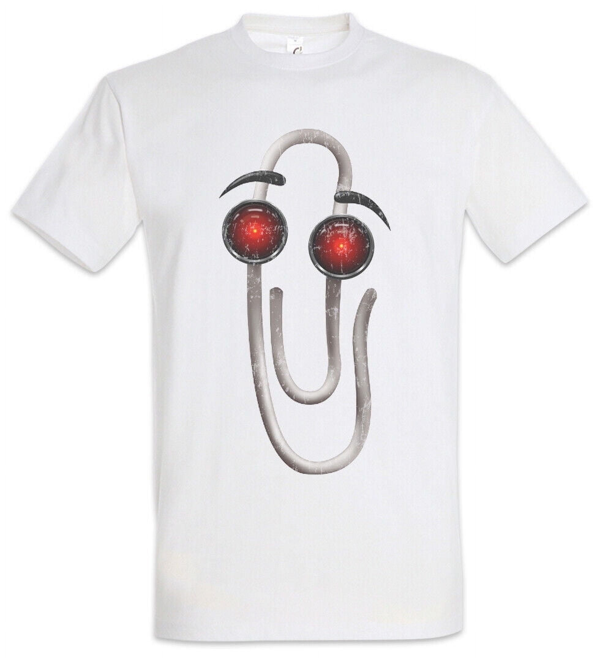 Clippynator T-Shirt Clippy Clippit Terminator Geek Nerd Office Worker ...