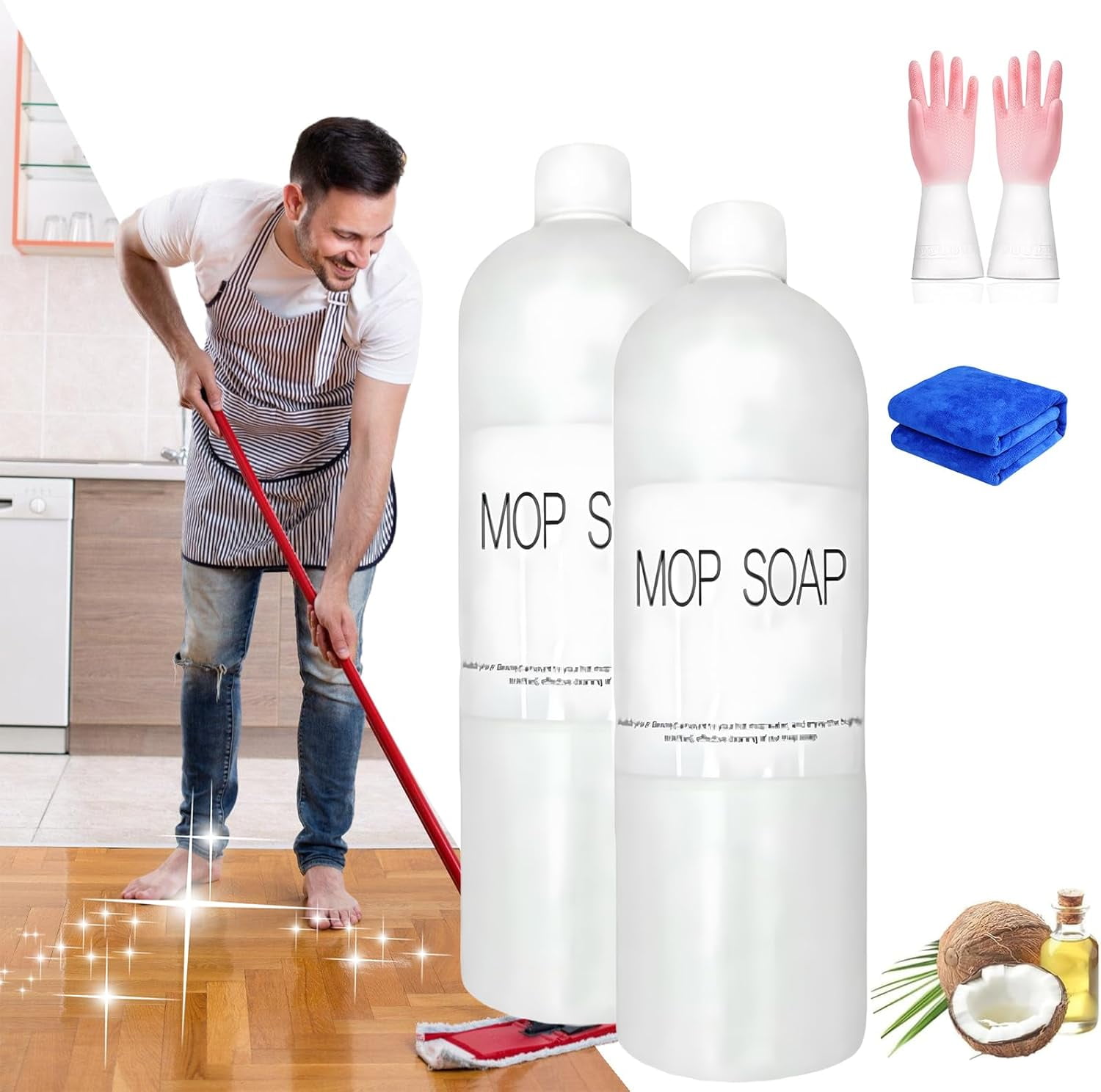 Cliprain Mop Soap, 2025 Upgrade R&w Mop Soap,120 Ml Highly Scented Mop ...