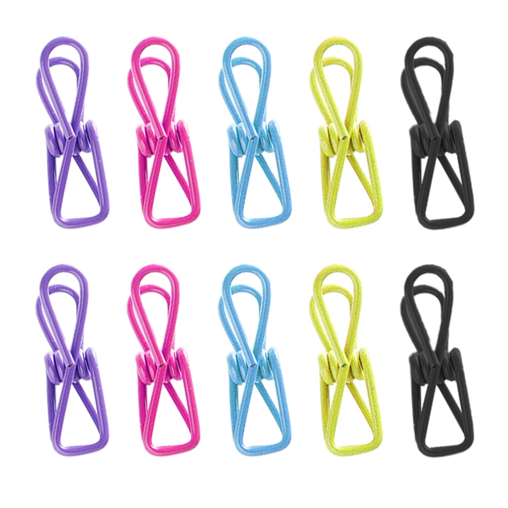HOKARUA 10pcs Clothesline Utility Clips Wire Clothes Clips Windproof ...