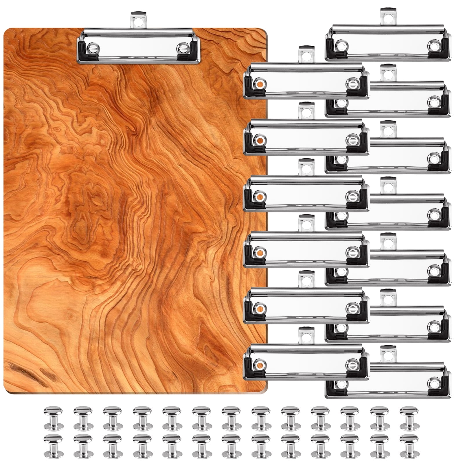 Standard Stainless Steel Clipboard Clips, DIY Mountable, Lightweight ...