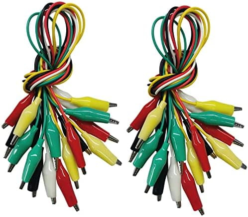 Clips Electrical, 20 count Preminum Test Leads with Crocodile Clips, 5 ...