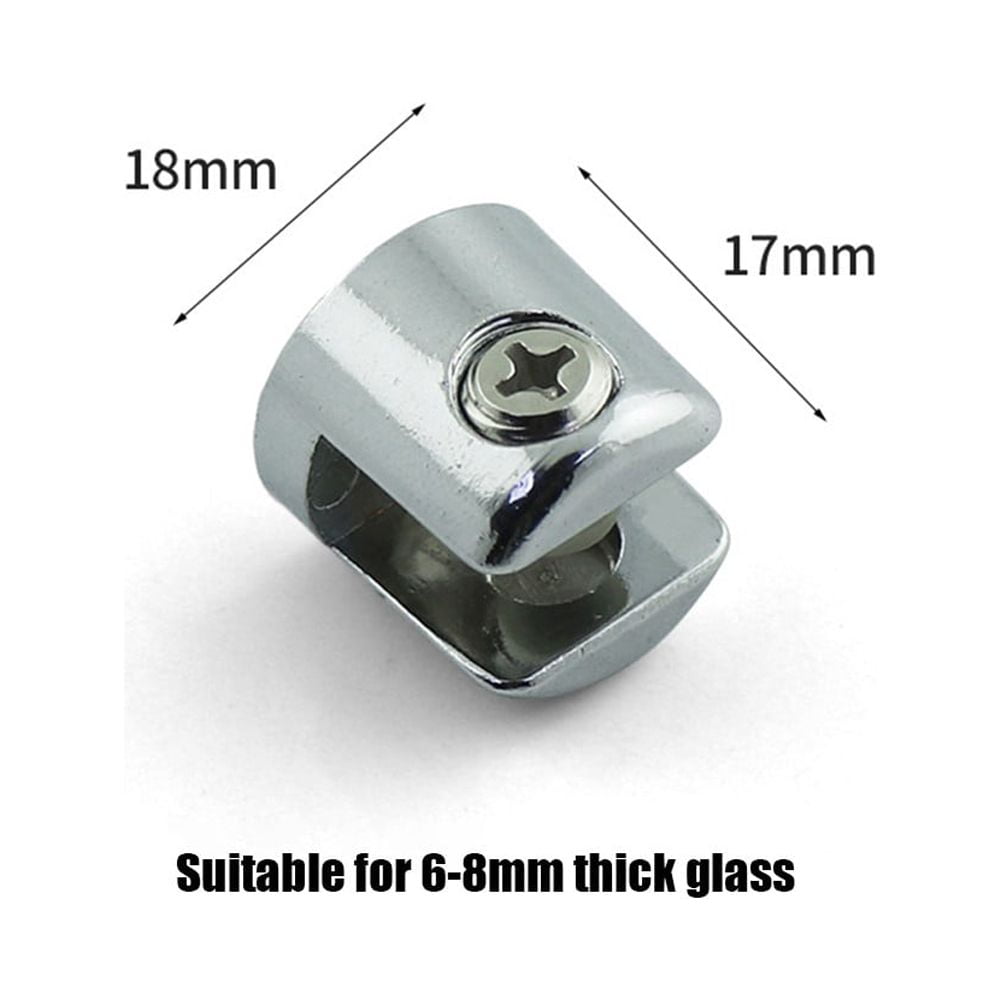 Clips Glass Bracket Clamp Shelf Support Shelves Tool Zinc Alloy 6-8mm ...