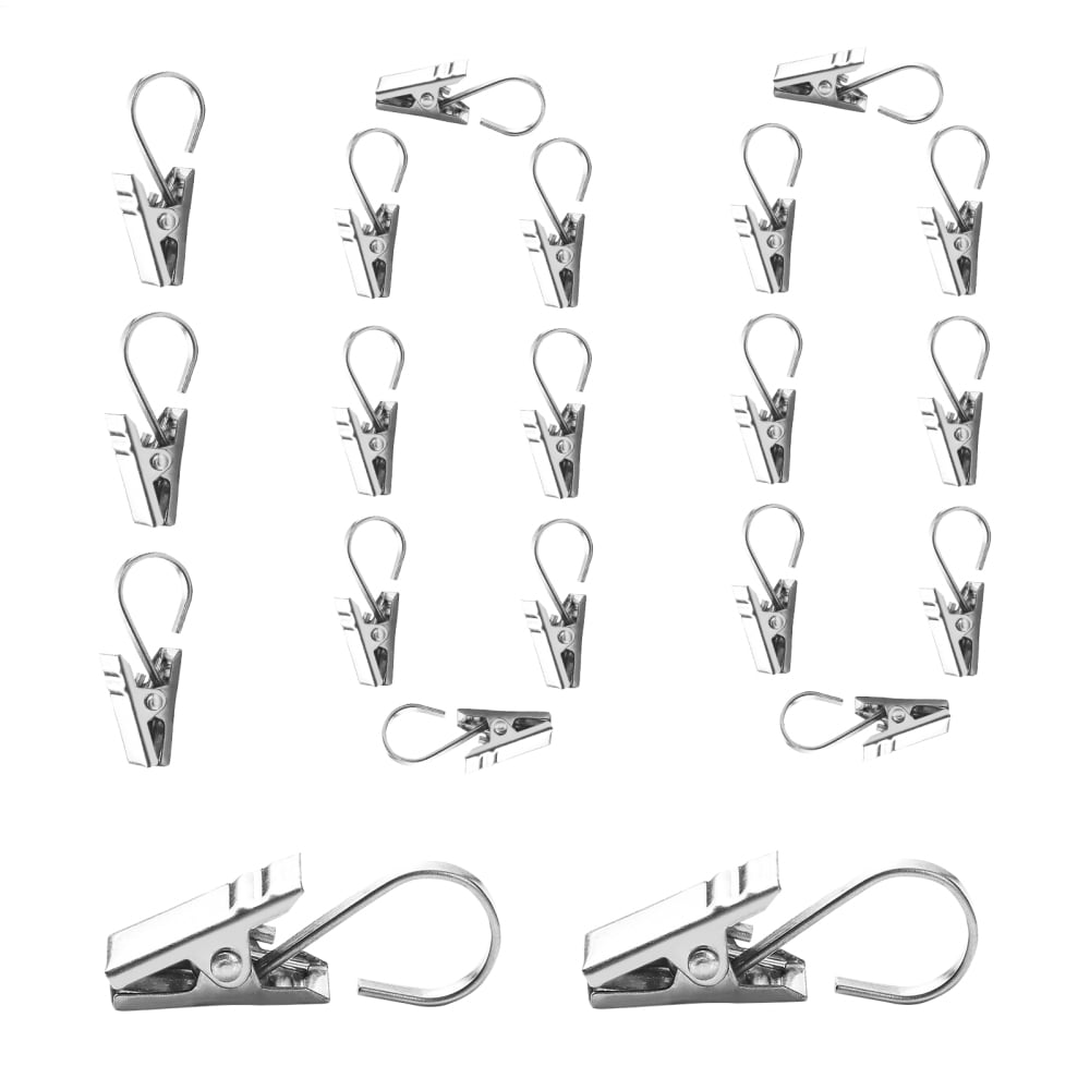 Clips with Hooks, 100 Pieces Party Lights Clips, Stainless Steel Art ...