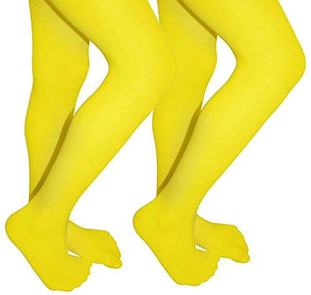 Clips N Grips Ballet Dance Tights Girls Footed Microfiber 2 Pack ...