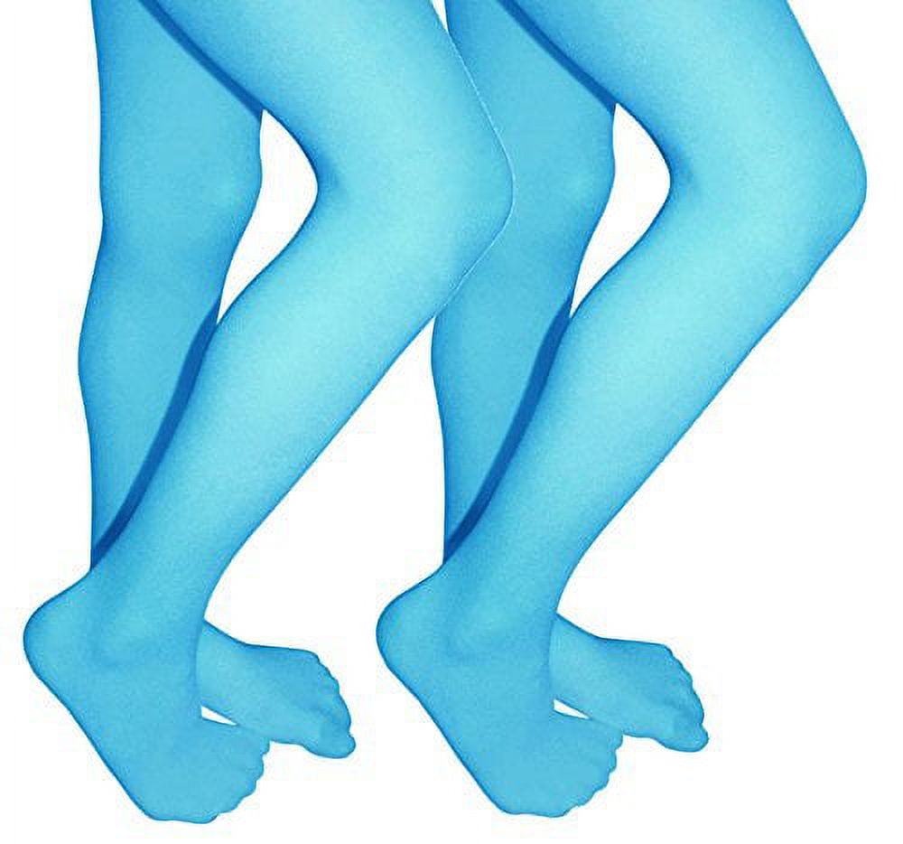 Clips N Grips Ballet Dance Tights Girls Footed Microfiber 2 Pack ...