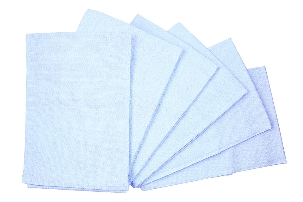 Clips N Grips Birdseye Flatfold Cloth Diapers, Light Blue - 6 Count ...