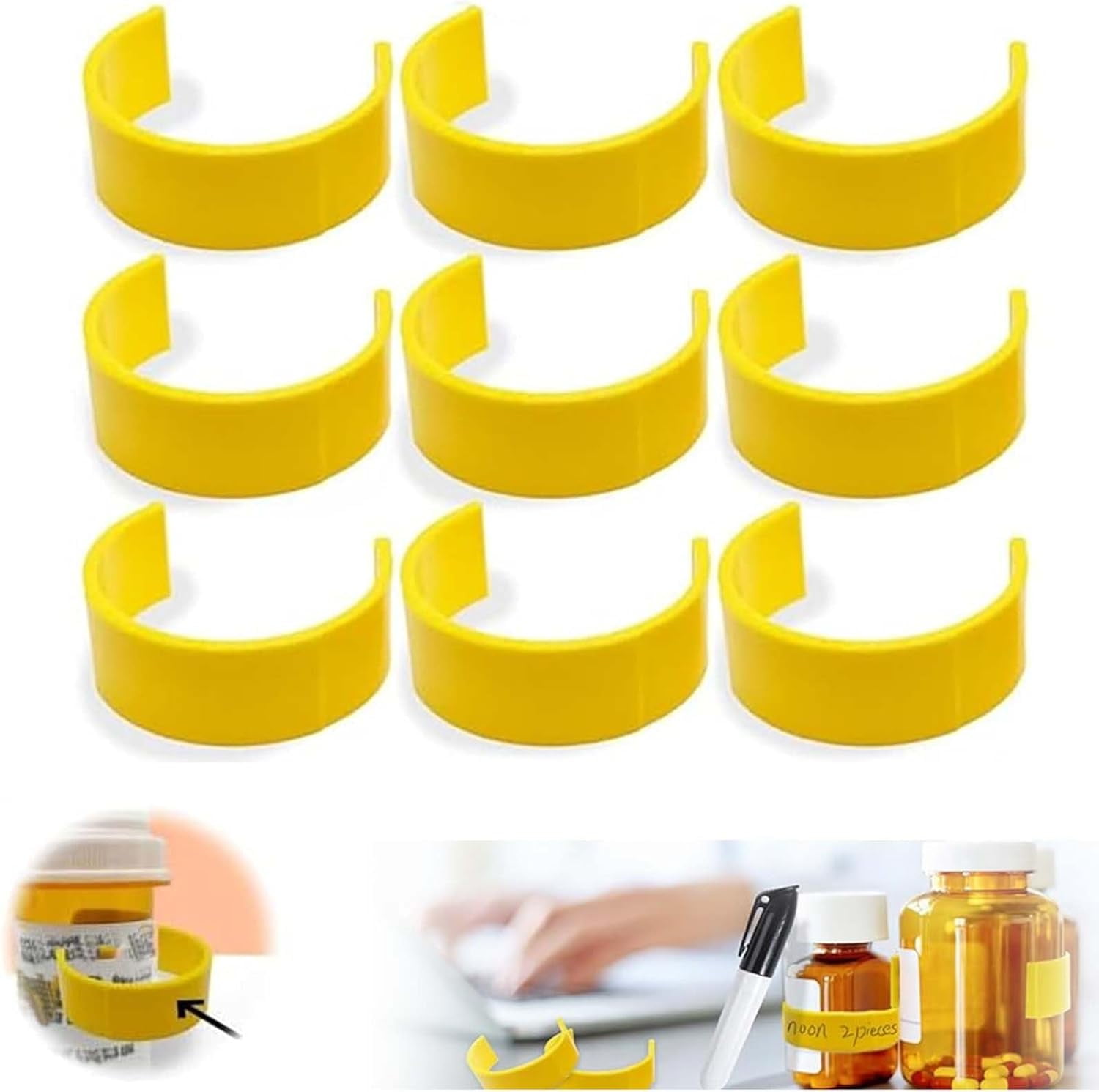 Clips for Pill Bottles, Medicine Bottle Label Durable Clips for ...