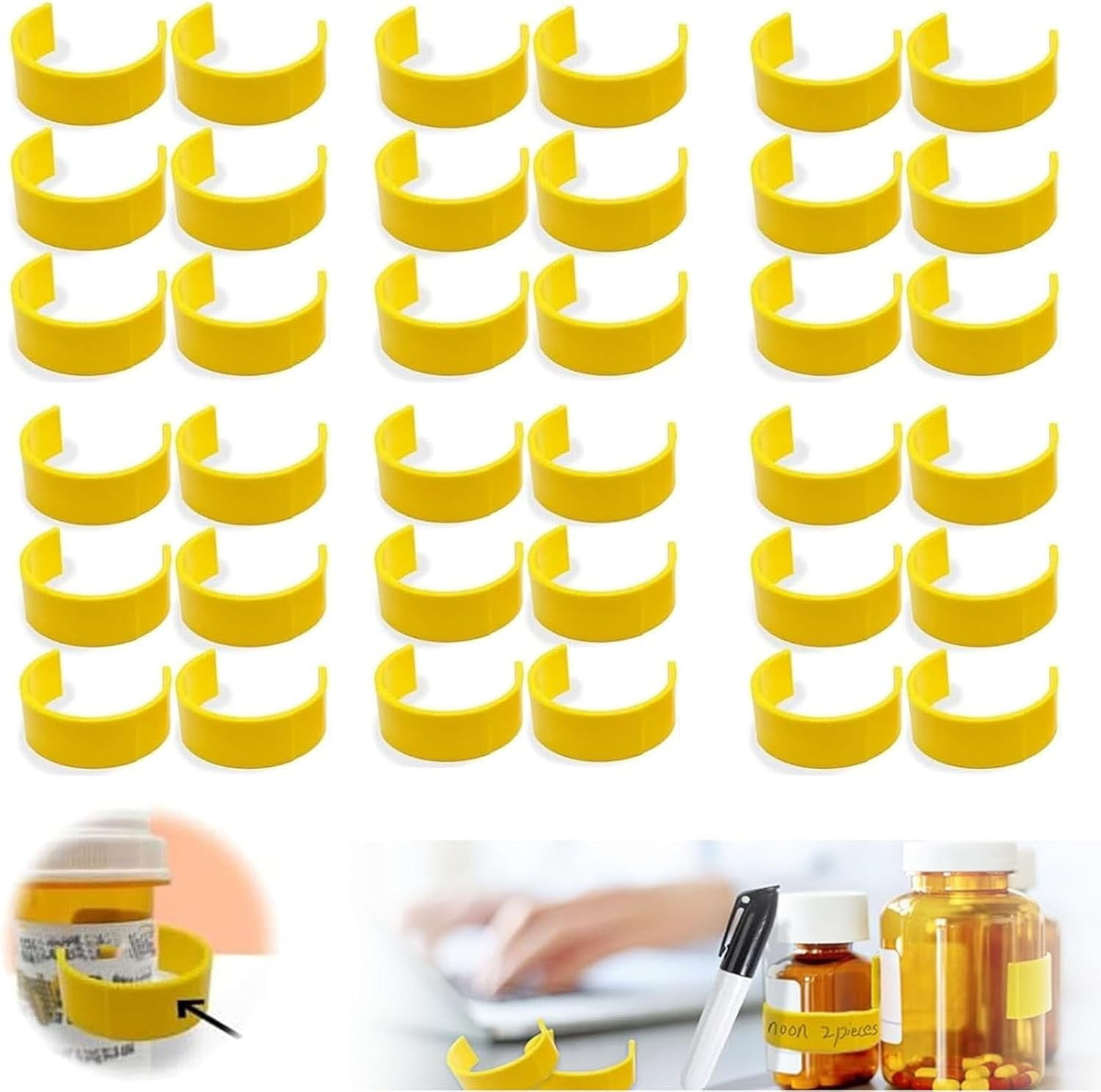 Clips for Pill Bottles, Medicine Bottle Label Durable Clips for ...