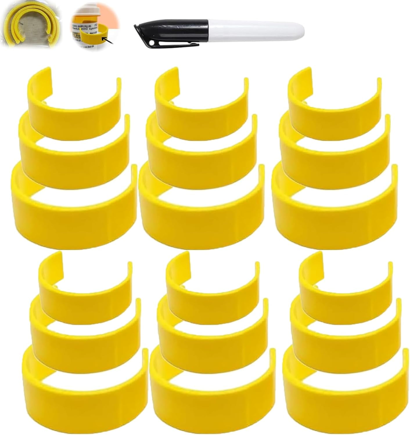 Clips for Pill Bottles, Medicine Bottle Label Clips for Easy Medication ...