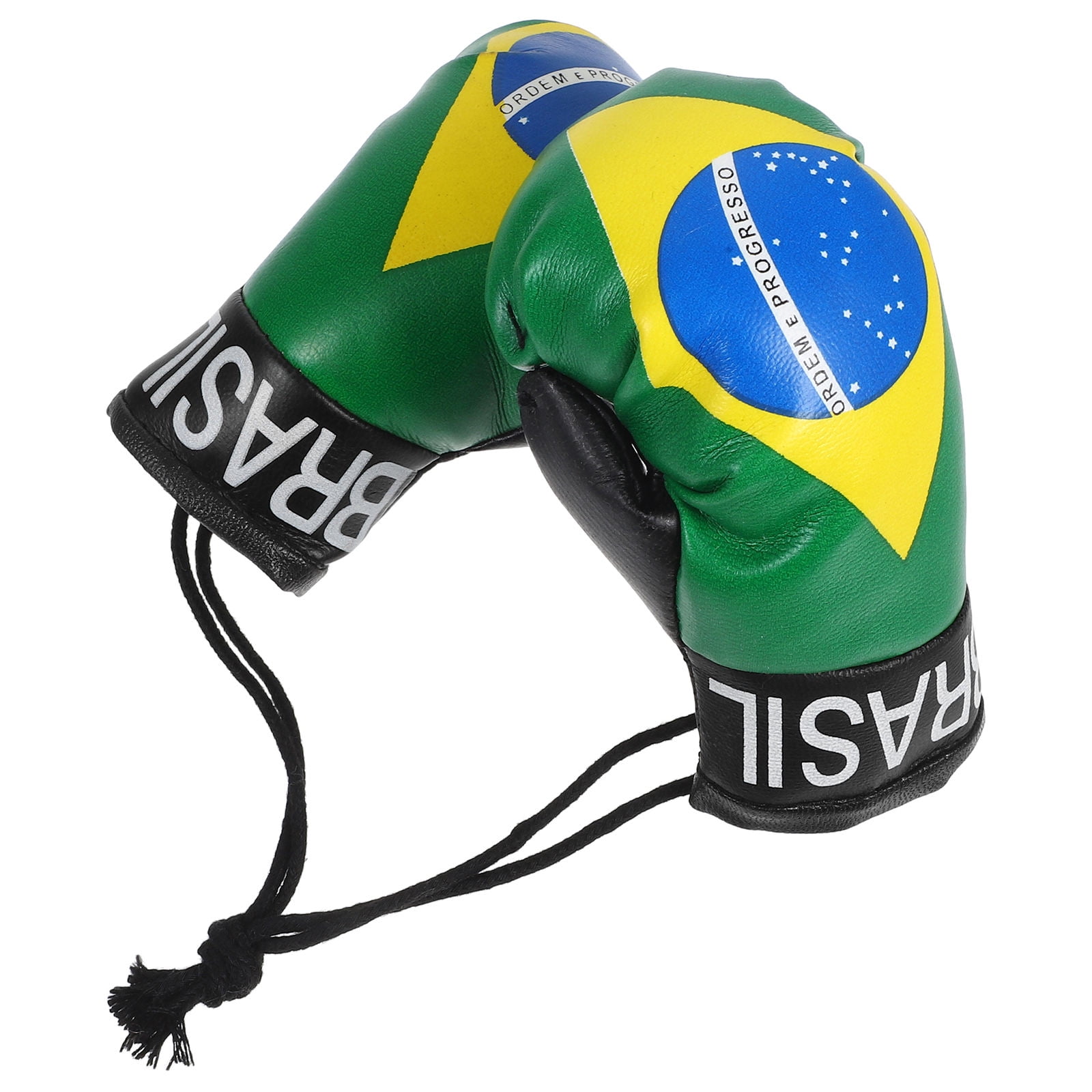 Clispeed 1Pair Small Boxing Gloves Pendant Brazilian Flag Car Rearview ...