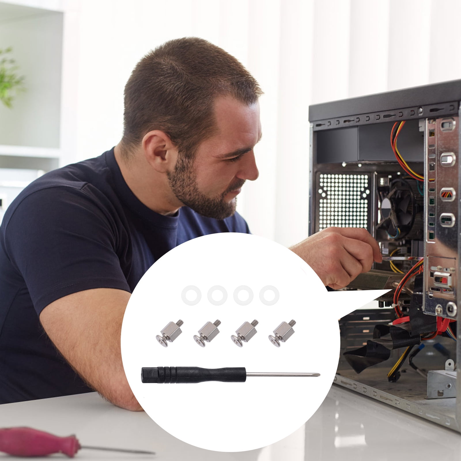 Clispeed 1 Set M.2 SSD Screw Kit Stainless Steel NGFF NVME SSD Standoff ...