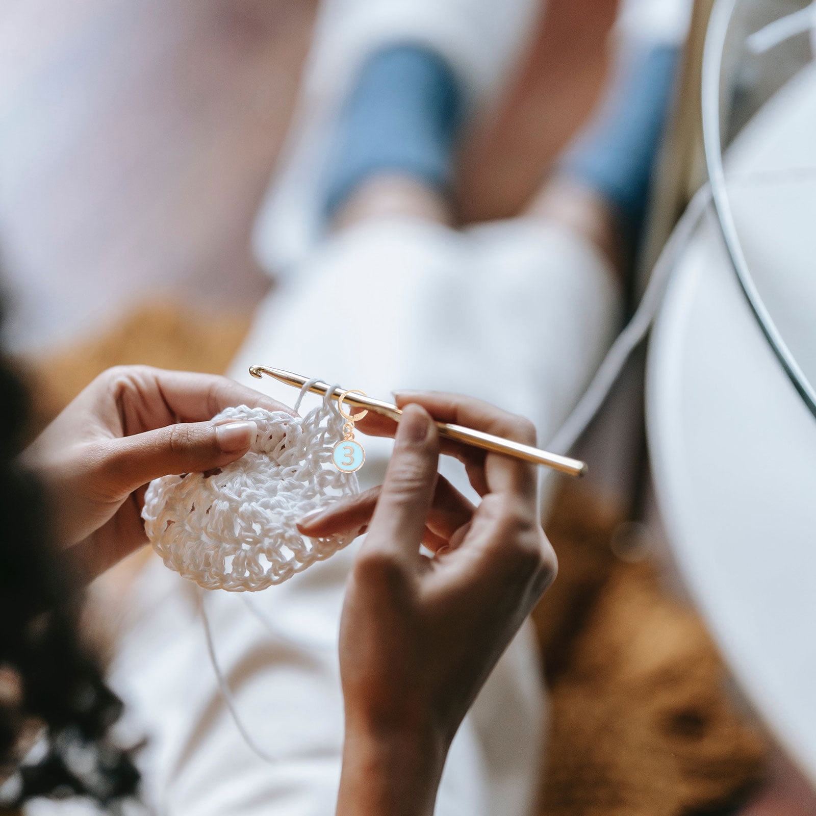 Clispeed 10 Pcs Of Stitch Counters Alloy Row Counter Sky Blue Small ...