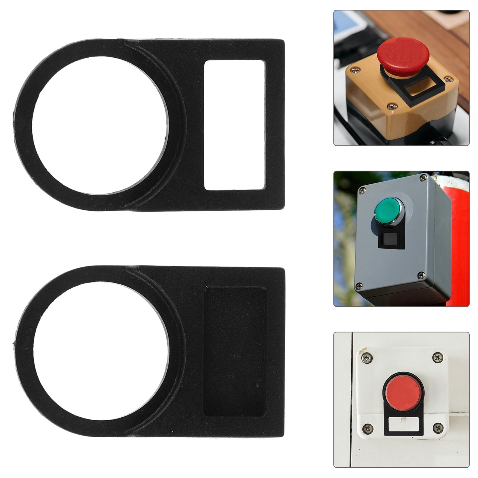 Clispeed Plastic Push Button Switch Frame Sign Black for Electrical ...