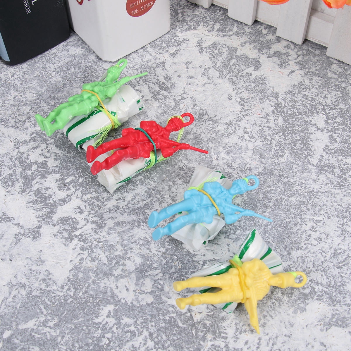 Clispeed 10pcs Parachute Toy Soldier with Parachute Plastic Assorted ...