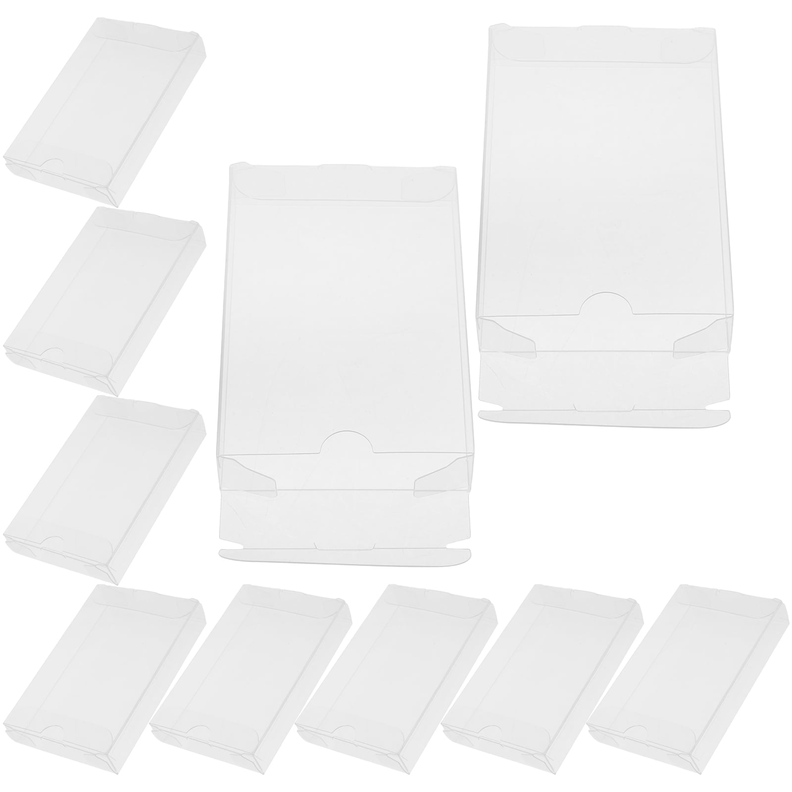 Clispeed 10Pcs Transparent PVC Cassette Tape Storage Cases Clear ...