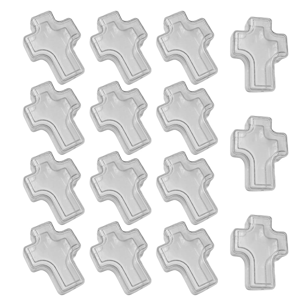 Clispeed 15Pack Earring Storage Organizer Clear Cross Box Design ...