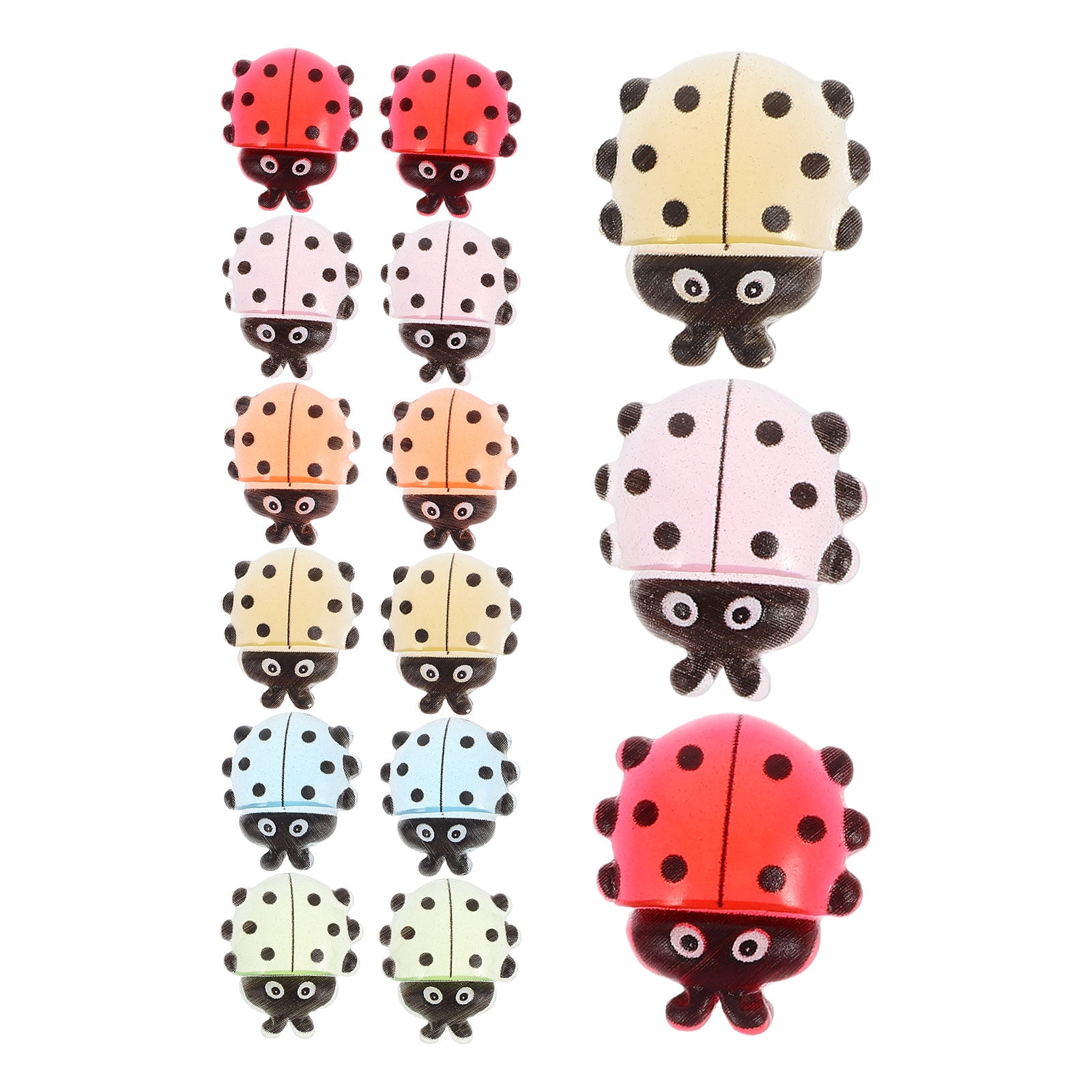 Clispeed Tiny Resin Ladybug Decorations, Glow in Dark, Assorted Colors ...