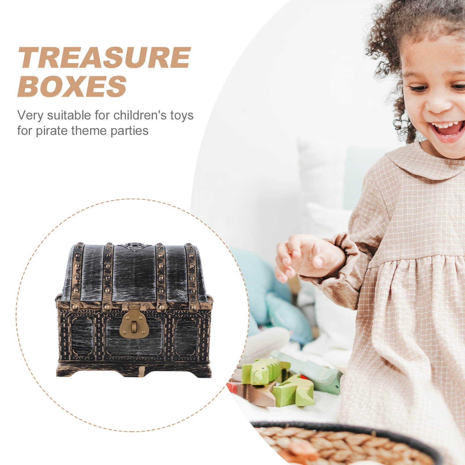 Clispeed 1pc Pirate Treasure Chest Children's Treasure Chest Retro ... Clispeed 1pc Pirate Treasure Chest Children's Treasure Chest Retro ...