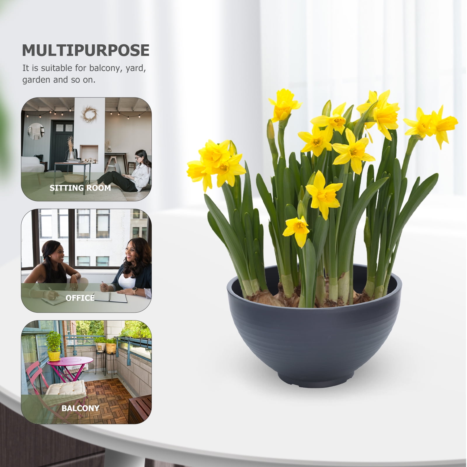 Clispeed 1pc Simulation Stone Hydroponic Planting Basin Water Lily ...