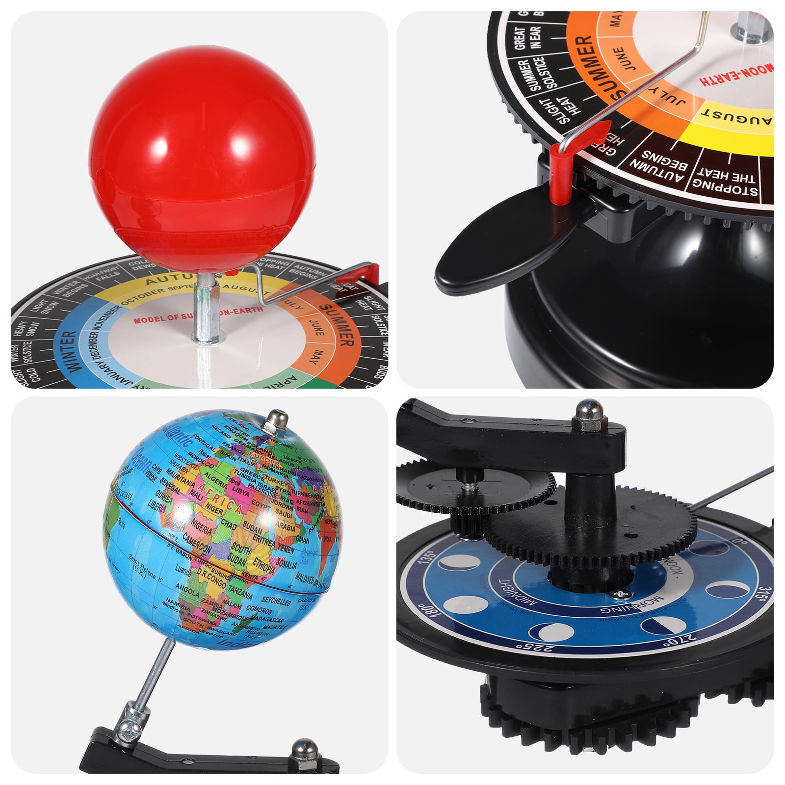 Clispeed Astronomy Teaching Model with Sun Earth Moon in Black Plastic ...