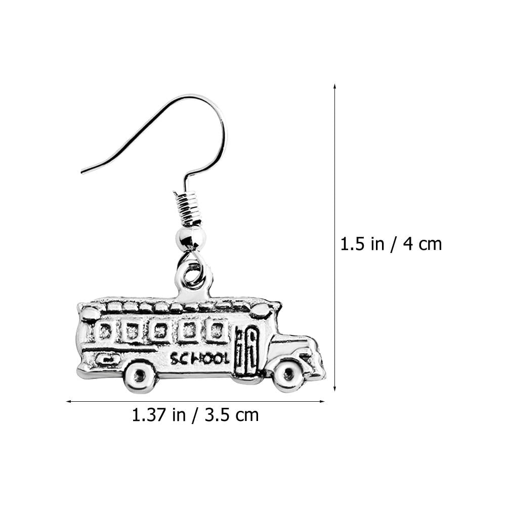 Clispeed 2 Pairs of Funny Earrings for Women School Bus Jewelry with ...