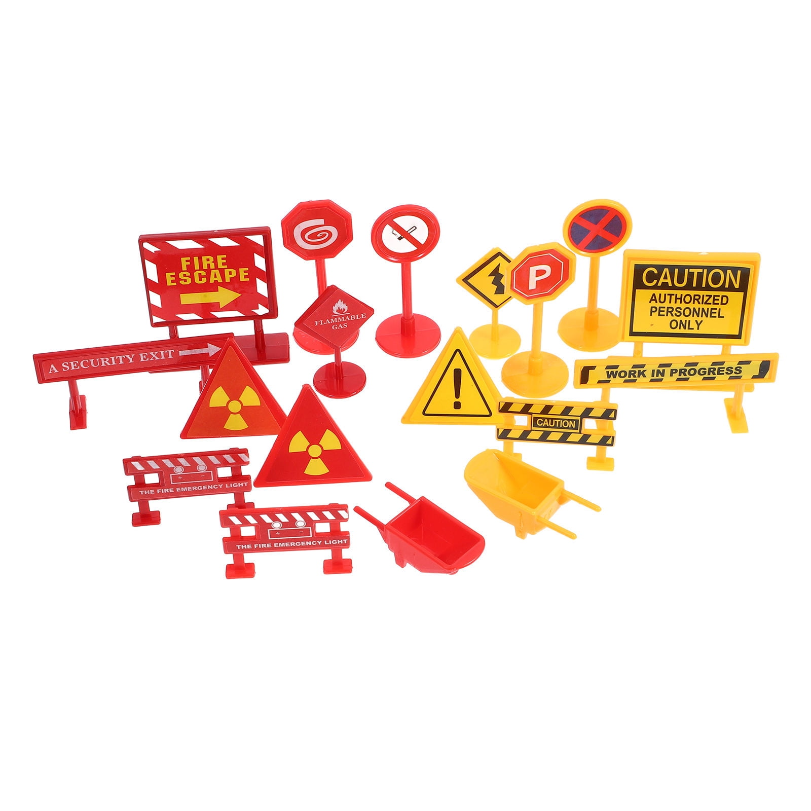 Clispeed 2 Sets Road Sign Toys with Assorted Color for Traffic Toys ...