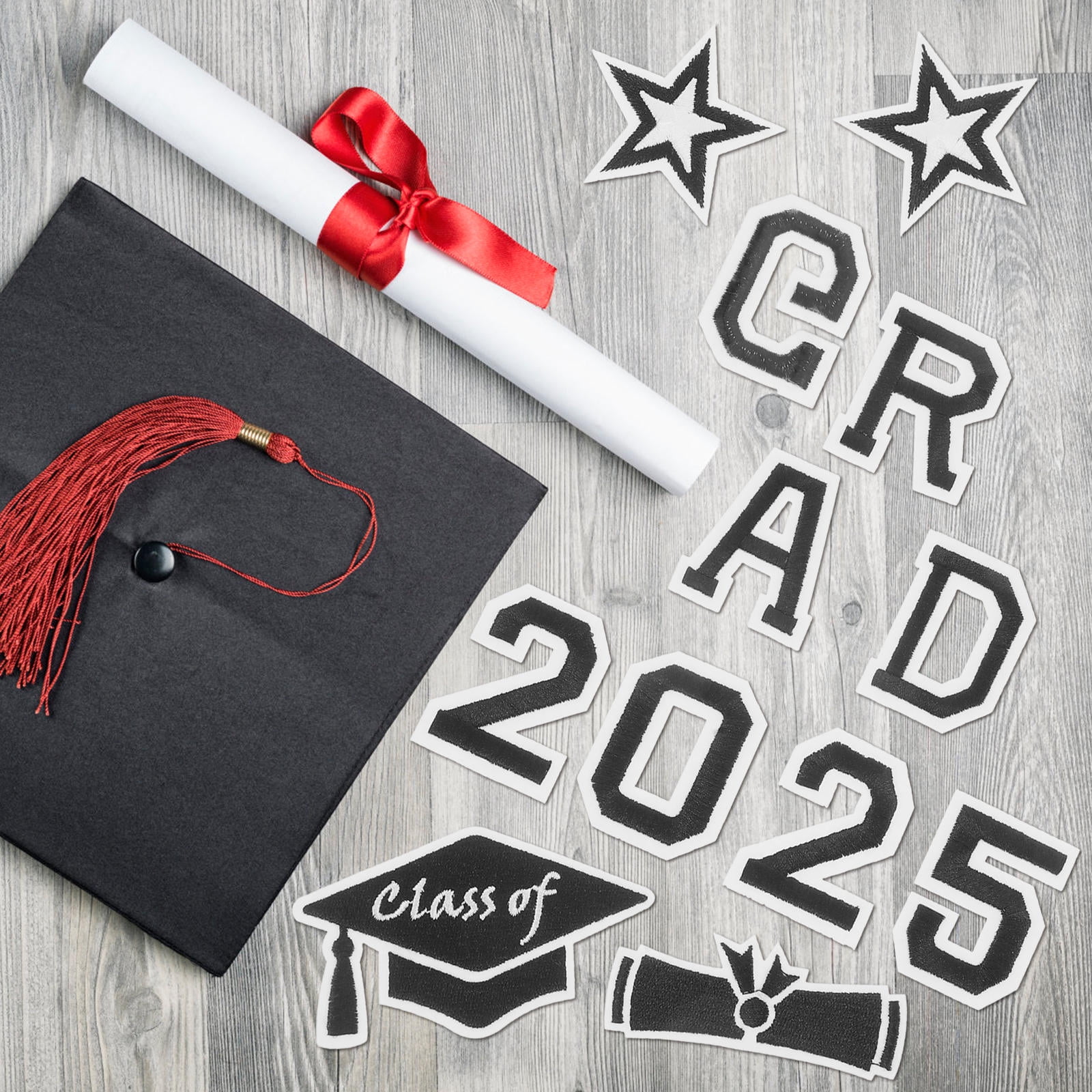 Clispeed 2025 Graduation Iron-On Patch Set Embroidered Academic Style ...