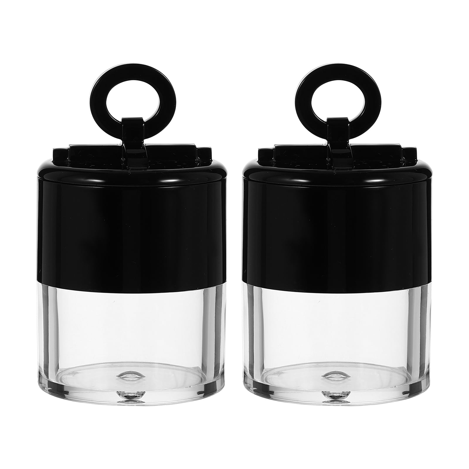 Clispeed 2Pack Versatile Loose Powder Box Plastic Black for Travel and ...