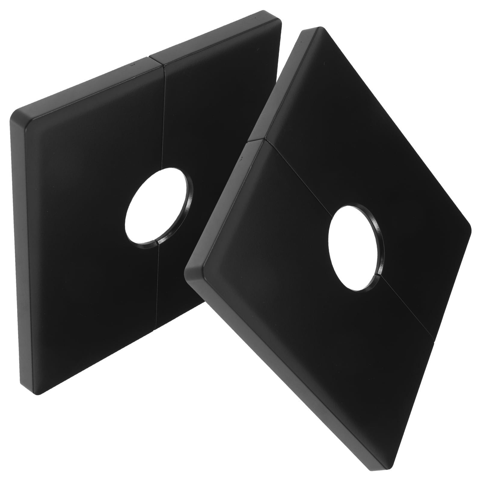 Clispeed 2Pcs Detachable Design Pipe Decorative Covers Black ABS for ...