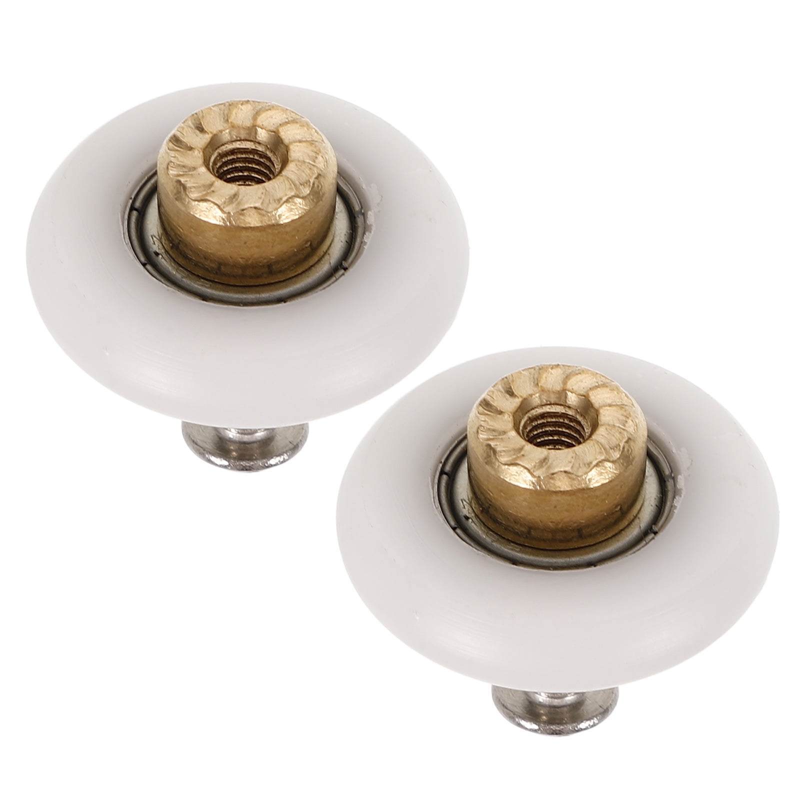 Clispeed 2Pcs Replacement Shower Wheels Nylon White Durability Bathroom ...