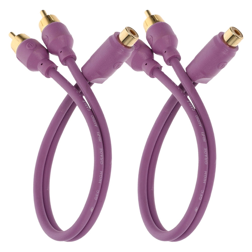 Clispeed 2Set Car Audio Y Splitter RCA Splitter Plastic Violet for CD ...