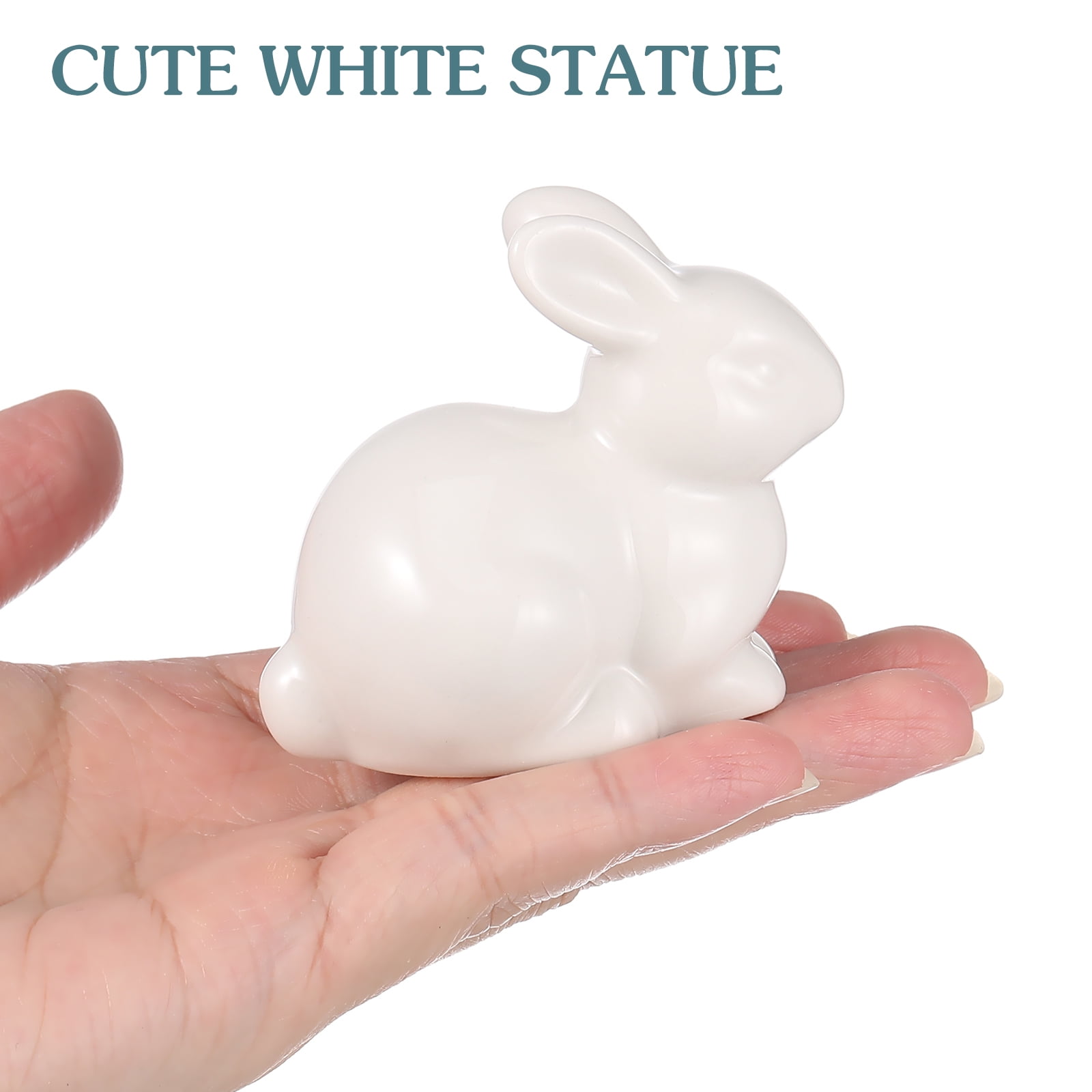 Clispeed 3pcs Rabbits Miniature Ceramics Fairy Garden Moss Landscape ...